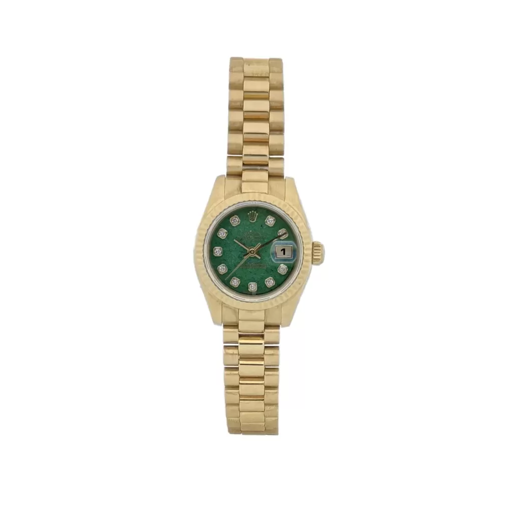 Rolex Datejust 26MM Green Jade Diamond Dial 179178 | Afridi Luxury Watches