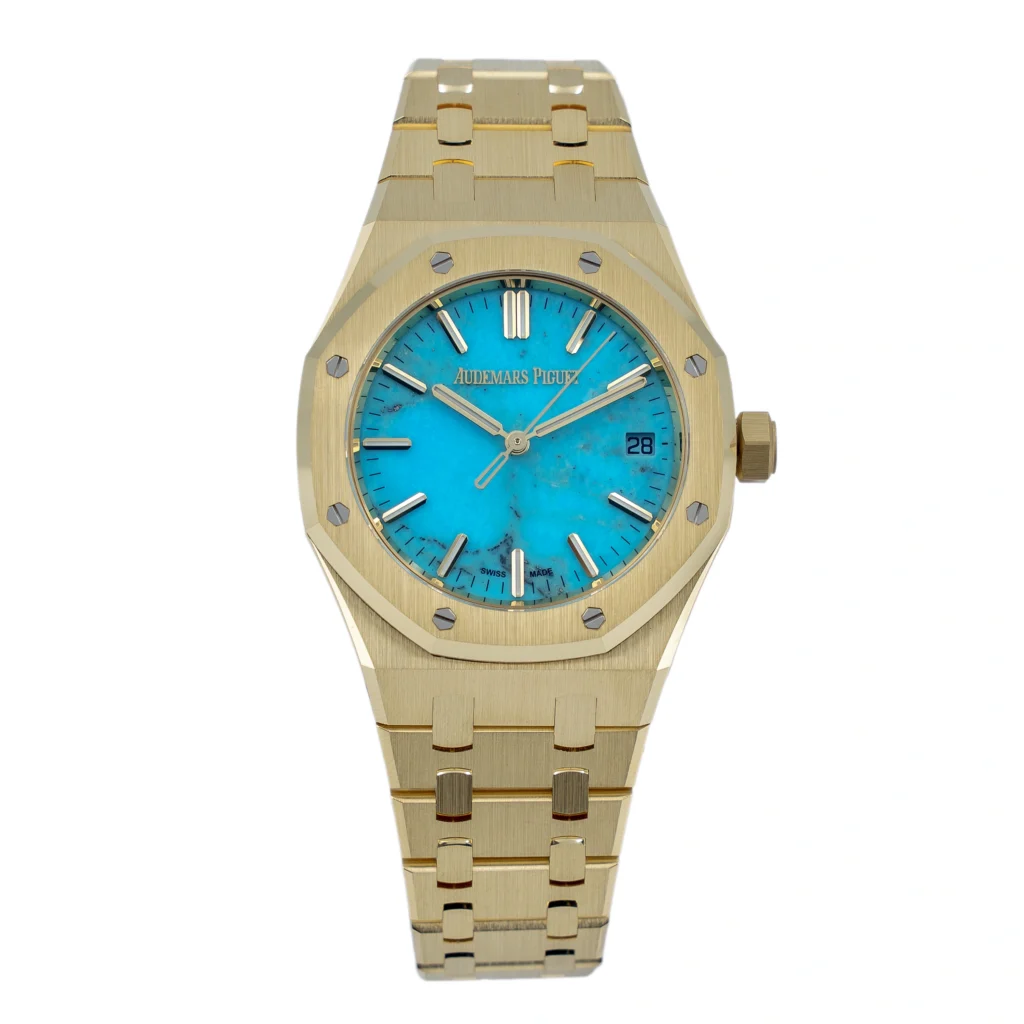 Audemars Piguet Royal Oak 37MM Turquoise Dial 15550 BA | Afridi Luxury ...